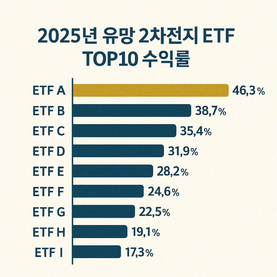 2025년 유망 2차전지 ETF TOP10 — 배터리 산업의 다음 사이클은? : 네이버 블로그