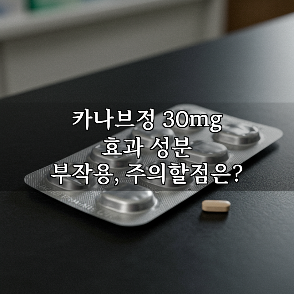 카나브정 30mg 효과 성분 부작용, 주의할점은? : 네이버 블로그