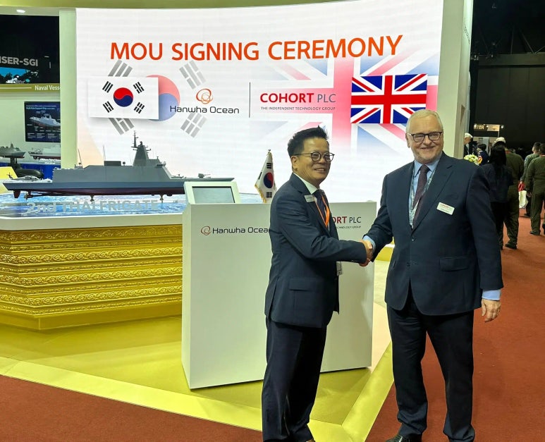 Cohort PLC와 한화오션, 태국 호위함 프로그램 추진을 위한 양해각서 체결 : 네이버 블로그