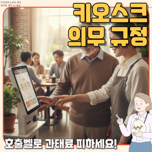 키오스크 장애인 의무, 이제 호출벨이 정답! 소규모 소상공인 마감 기한 전 필독! 과태료 주의 : 네이버 블로그