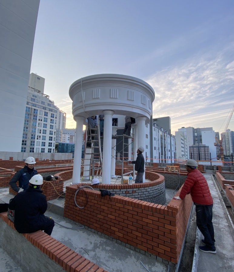 옥상정원 파빌리온 로툰다 시공, 23층 안전시공과 설치 과정 상세 리뷰 : 네이버 블로그