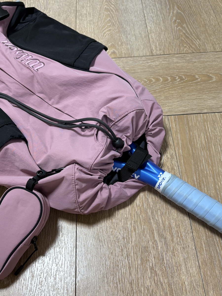 테니스 가방, 윌슨 드로우스트링 백팩 V2 핑크 구매 후 사용해본 솔직후기 + 착샷 : 네이버 블로그