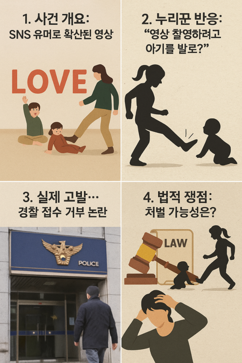 SNS 영상 위해 1살 아기 발로 찬 사건 : 네이버 블로그