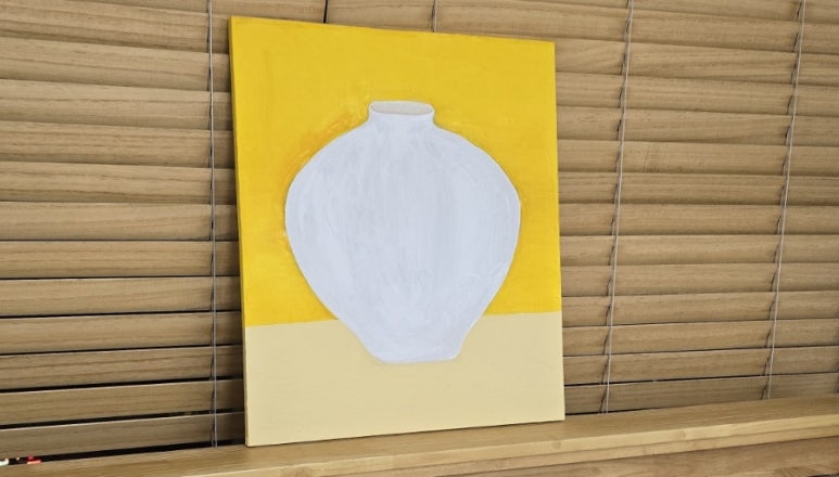 취미그림, 아크릴화 달항아리 그림, 풍수그림 직접 그리기 : 네이버 블로그