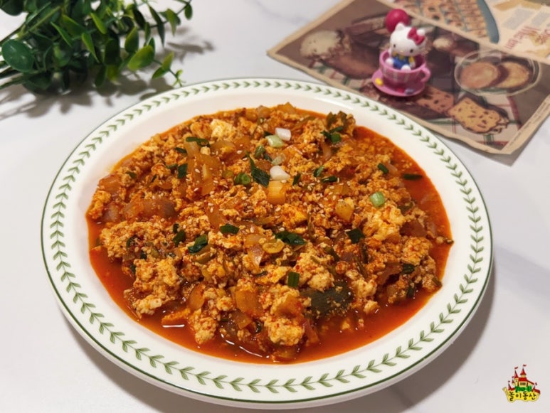 으깬 두부조림 레시피 떠먹는 두부조림 두부덮밥 : 네이버 블로그