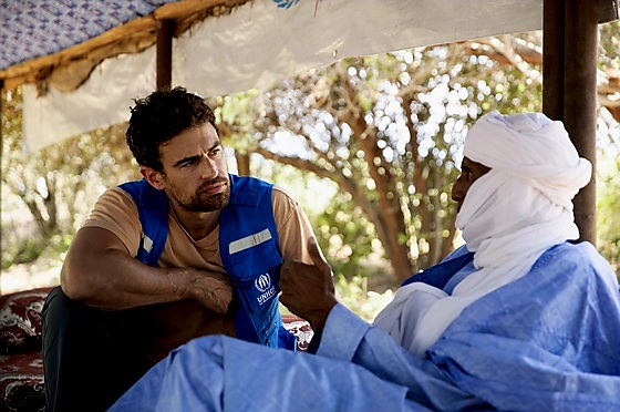 BY MICHAEL LEE AND TRANSLATED※BY SARAH KIM.Theo James, actor and UNHCR ...