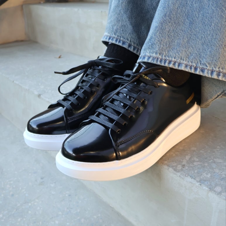 남자 스니커즈 추천 P-31 블랙 오버솔, 7cm 키높이 데일리 신발 : 네이버 블로그