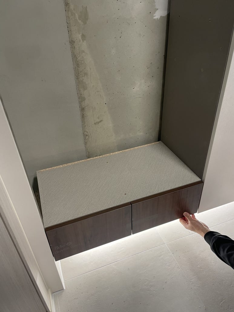 신발장공간리폼 앉을 수 있는 공간 유아벤치 만들기 : 네이버 블로그