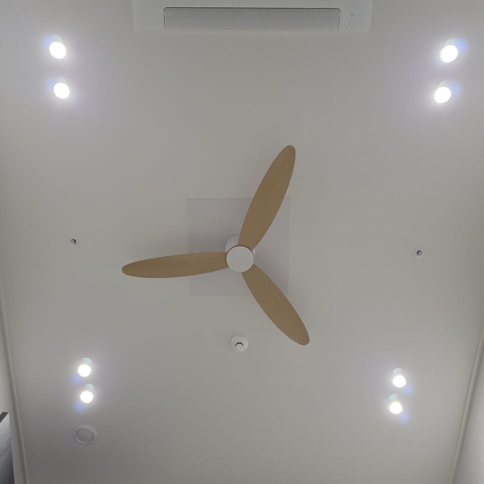 대전 갑천2트리풀시티엘리프 CCT디밍 색변환 밝기조절 3인치다운라이트, 로슬러실링팬 포맥스 설치 : 네이버 블로그