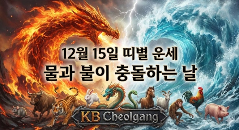 [12월15일 띠별 운세]-물과 불이 충돌하는 날 : 네이버 블로그