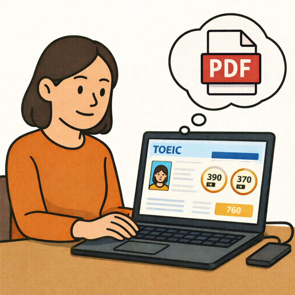 토익 성적표 발급 방법(PDF 저장 프린트 출력 모바일) : 네이버 블로그