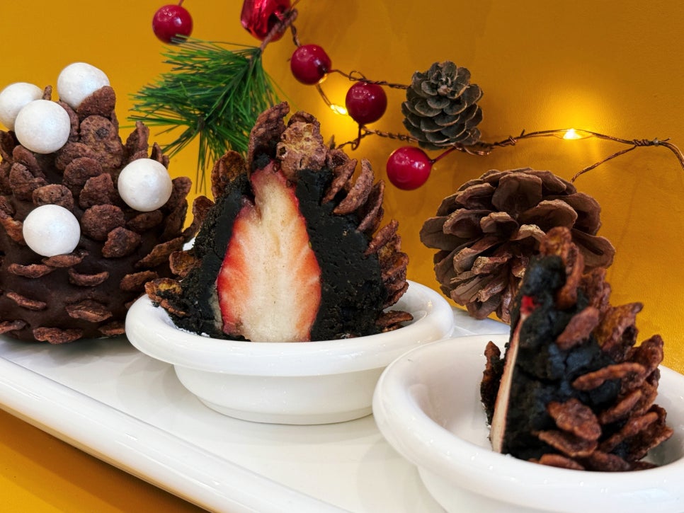 겨울 제철과일로 만드는 솔방울 트리 디저트 : 네이버 블로그