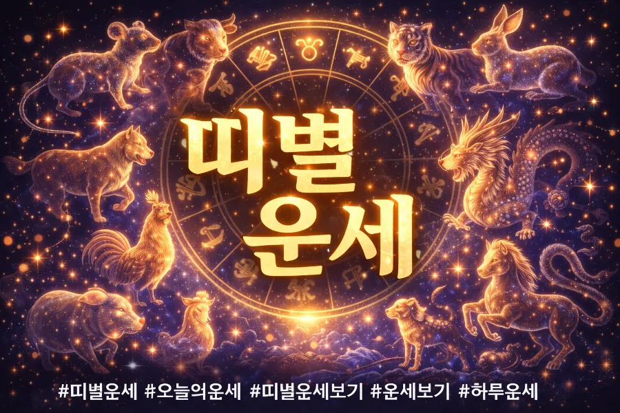 2025년 12월 23일(화) 띠별 오늘의 운세 : 네이버 블로그