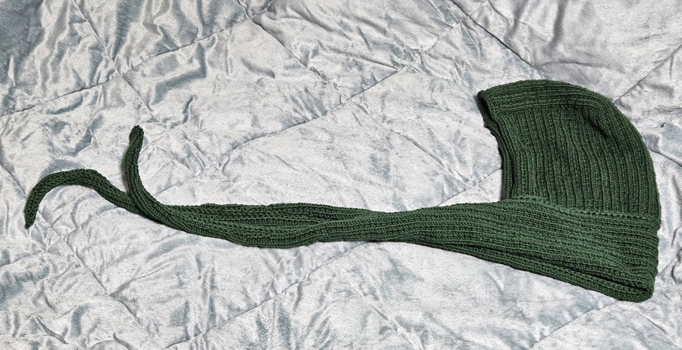 대바늘 바라클라바 Winter hug hood - 신똘님 청송함뜨 인증 : 네이버 블로그