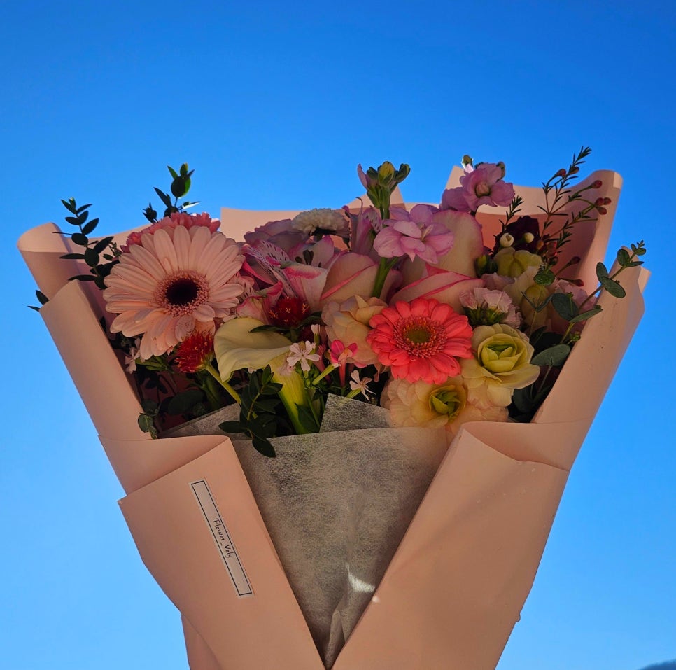 주안꽃집 꽃블리에서 준비한 엄마 생신 꽃다발 후기 : 네이버 블로그