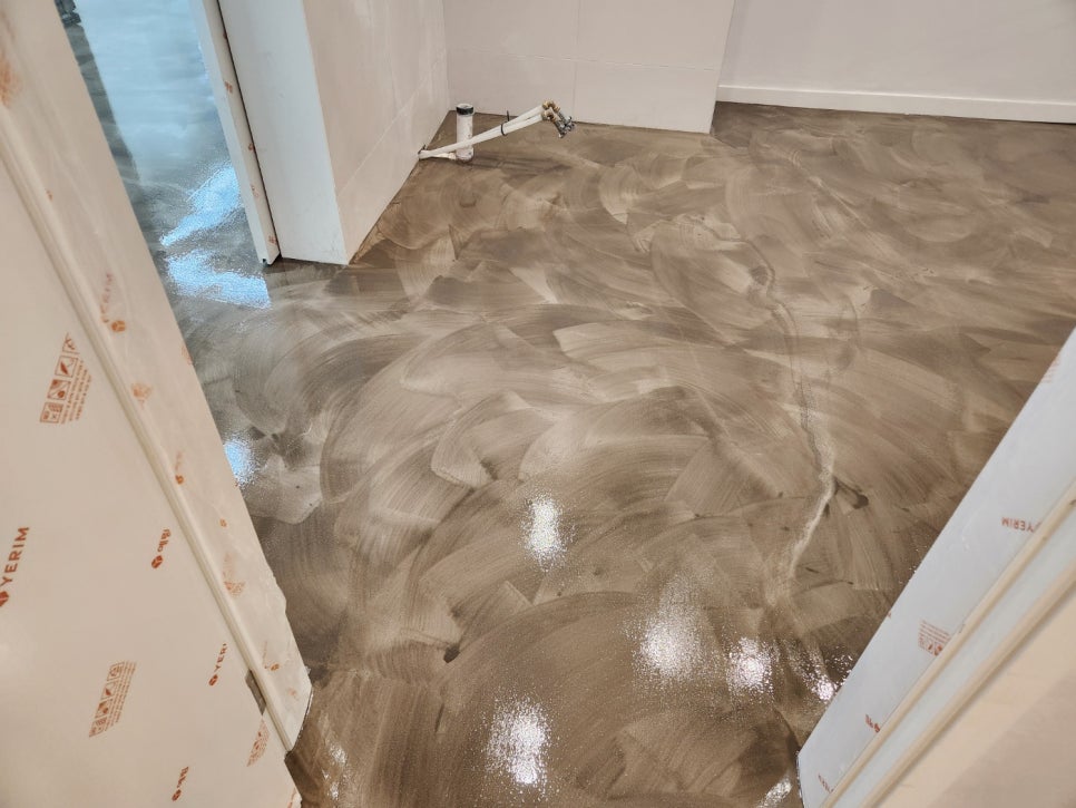 부산 광고회사 사무실 바닥 인테리어 빈티지 반광 세라믹코팅 : 네이버 블로그