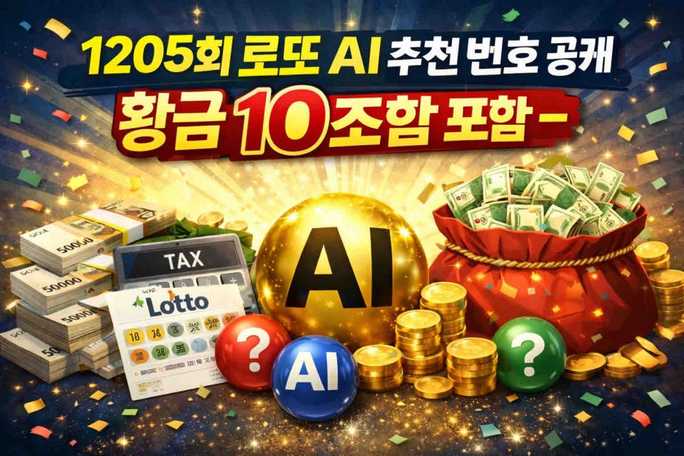 로또 1205회 예상번호 승부수! 별난로또AI 빅데이터가 뽑은 필승 18수 각(6수) 20조합 지금바로 확인! : 네이버 블로그