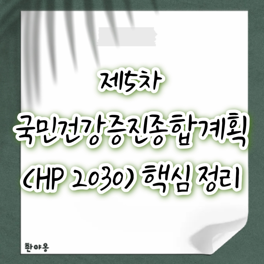 더 건강한 내일을 위한 약속! 제5차 국민건강증진종합계획(HP 2030) 핵심 정리 : 네이버 블로그