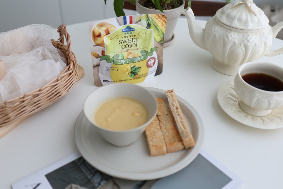 아침식사 대용 추천 폰타나 컵스프 맛있고 든든한 간편식 : 네이버 블로그