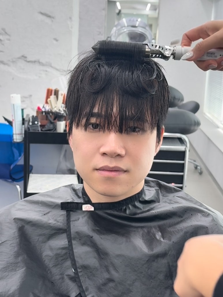 자연스러운 볼륨 남자 머리 아이롱펌 실패없이 : 네이버 블로그