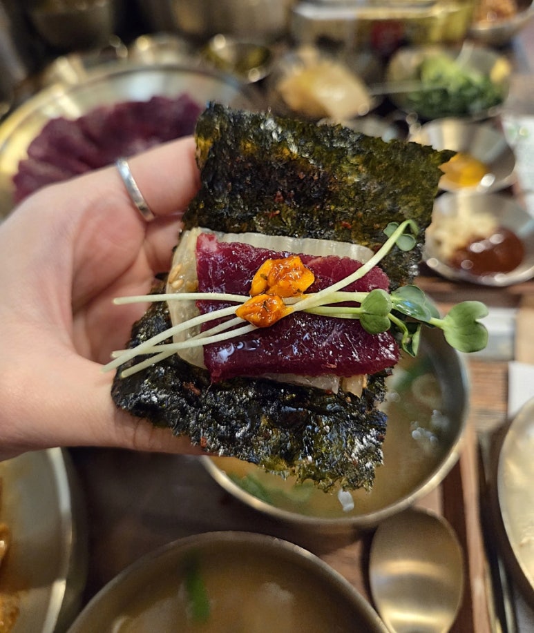안산 중앙역 바른집 들기름 육회 비빔&생고기 고잔동 뭉티기 맛집 : 네이버 블로그