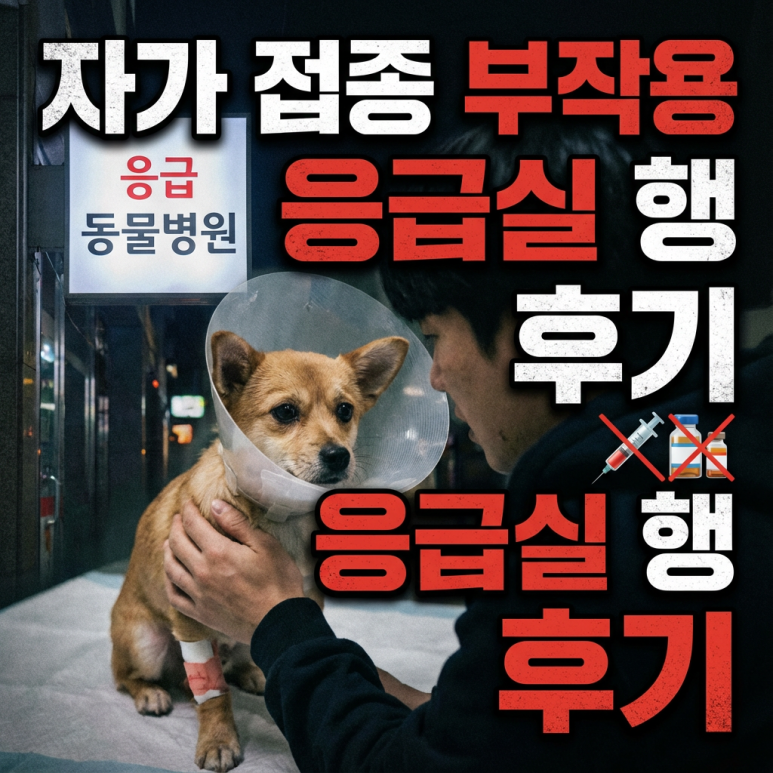 강아지 자가 접종 부작용 응급실 간 후기 : 네이버 블로그