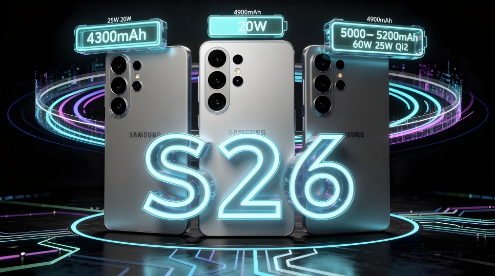 갤럭시 S26(Galaxy S26)·S26+·S26 울트라 배터리·충전 총정리│4,300mAh·4,900mAh·60W 고속 충전 ...