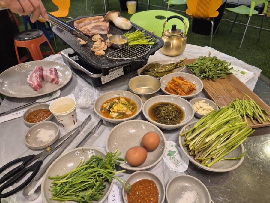 김천구미 미나리 삼겹살 맛집 단체 모임 하기 좋은 식당 : 네이버 블로그