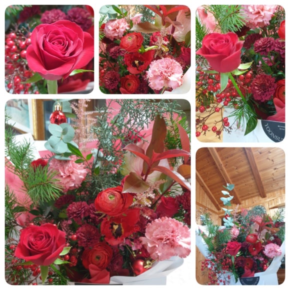 크리스마스 꽃다발~~^^*한아름의 큼직한 화려하고 아름다운 붉은빛깔의 꽃들위주로~~^^* : 네이버 블로그