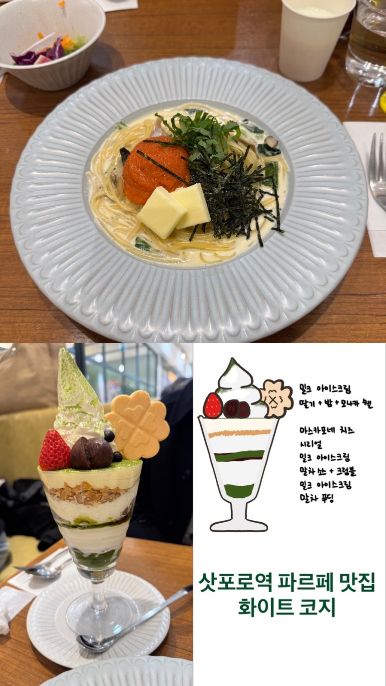 삿포로 파르페 맛집 ‘화이트 코지’ - 가격/한정메뉴/웨이팅 : 네이버 블로그