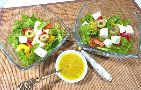 지중해 샐러드[와사비나 샐러드 만드는 법]와사비나 먹는 법/와사비나 채소/샐러드 드레싱 레시피 : 네이버 블로그