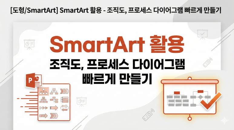 [파워포인트 도형/SmartArt] SmartArt 활용 - 조직도, 프로세스 다이어그램 빠르게 만들기 : 네이버 블로그