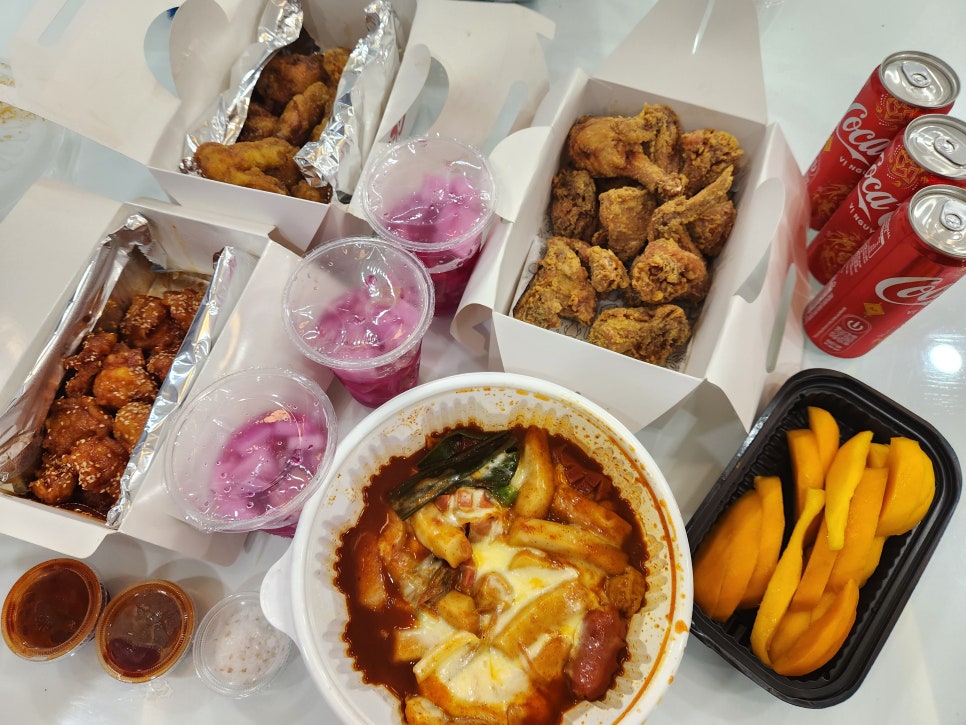 나트랑 윈덤가든 루미나빌라 배달음식 한식 저녁후기(떡볶이, 치킨) : 네이버 블로그