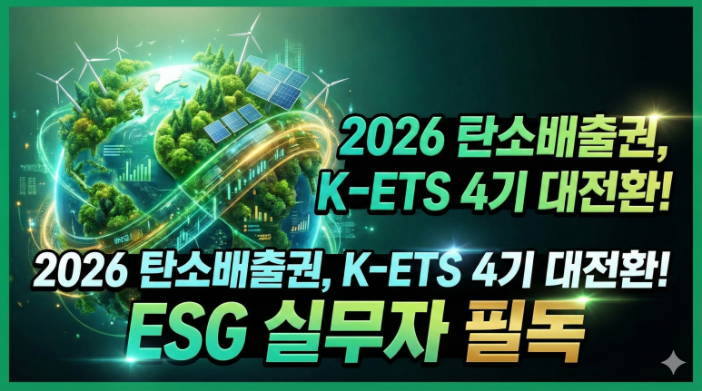 2026년 탄소배출권 시장 대전환! ESG 실무자를 위한 K-ETS 4기 완벽 가이드 : 네이버 블로그