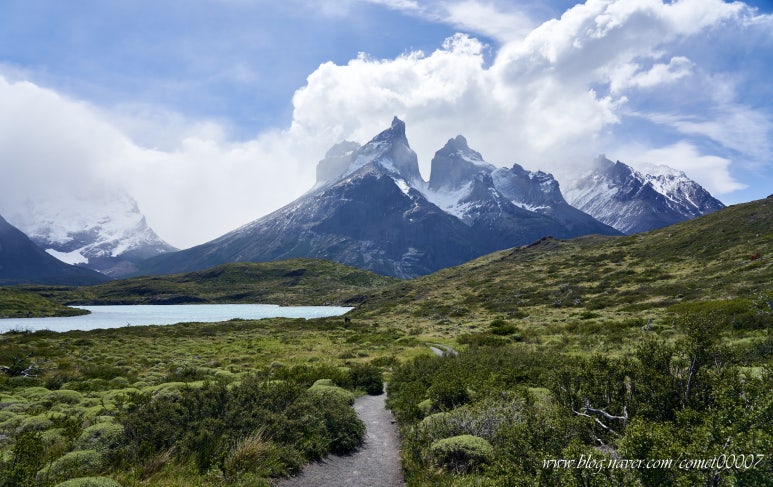 남미 여행: 칠레 파타고니아 - 토레스 델 파이네 국립공원 렌트카 여행 2 - 살토 그란데 Salto grande, 꾸에르노스 ...