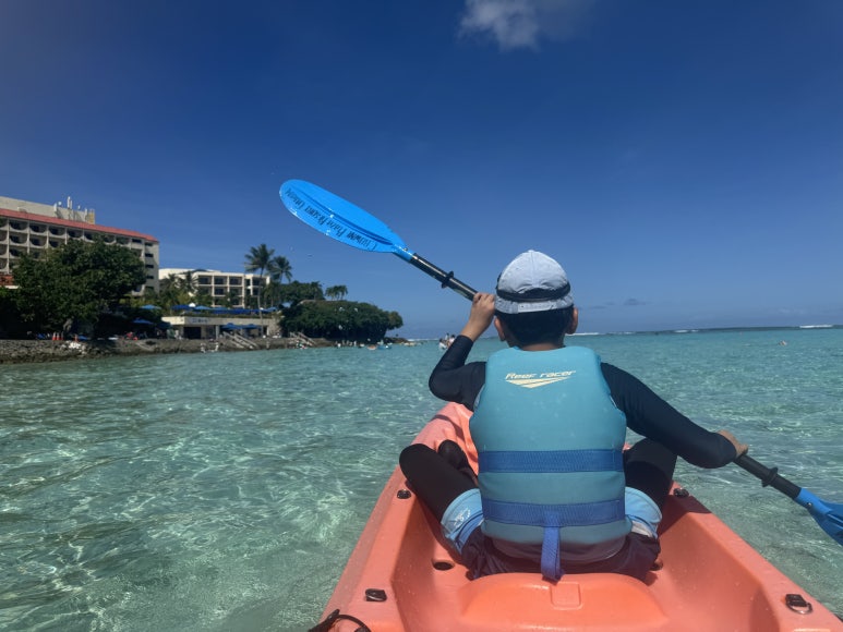 [2025.12.Guam] 4괌 일기, 투몬 카약 탐험-2 : 괌 크라운플라자 리조트 - 이파오 비치 - 힐튼호텔 카약 왕복 ...