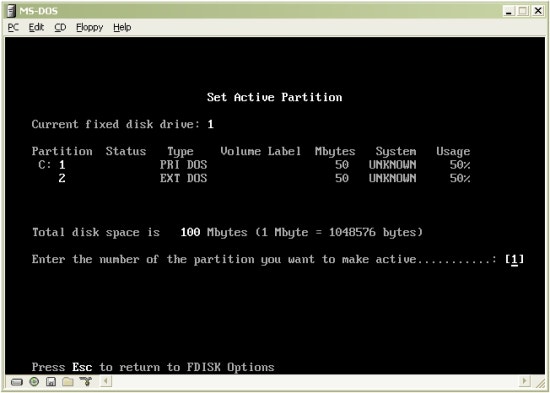 FDISK 사용법 : 네이버 블로그