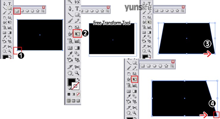 # 일러스트레이터(Illustrator)강좌 - 사다리꼴,반원,변형된 도형 만들기 : 네이버 블로그