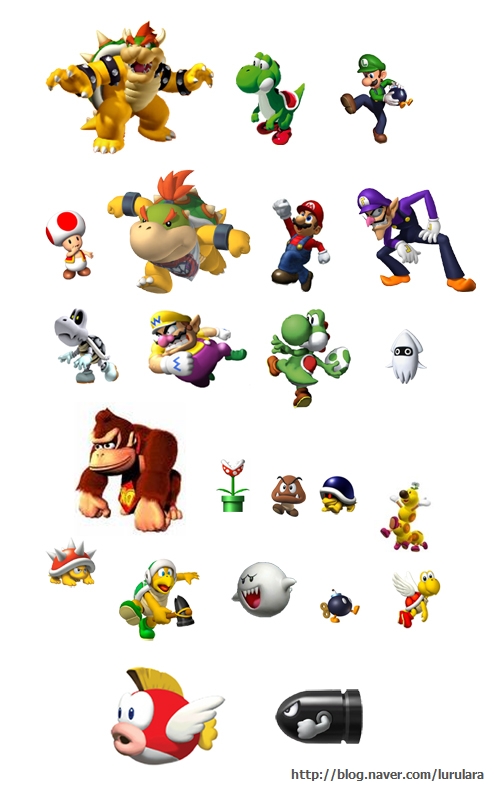 수퍼마리오 캐릭터들 : 네이버 블로그