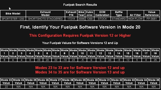 Vance & Hines FuelPak / 스포스터 1200 setting 방법 : 네이버 블로그